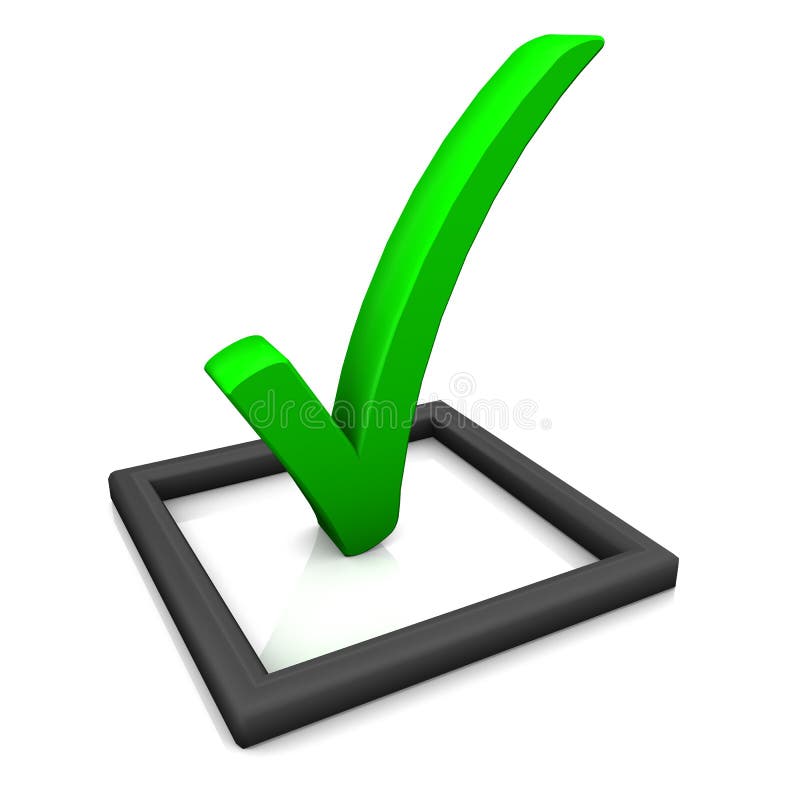 Check Box 3D Graphic stock illustration. Illustration of sign - 5848199