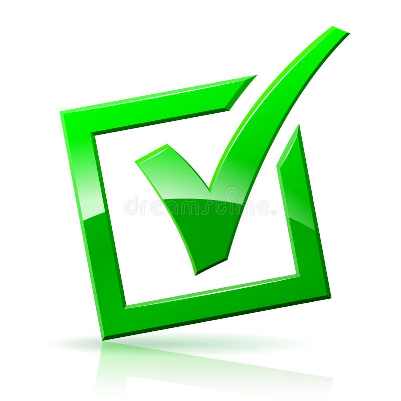 Check mark box icon stock vector. Illustration of choice - 107718199