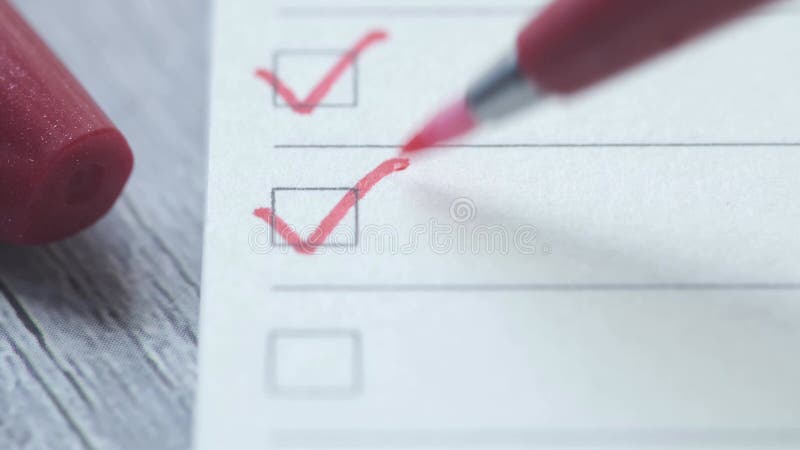 Check Mark on a Check Box on a Paper Stock Footage - Video of check ...