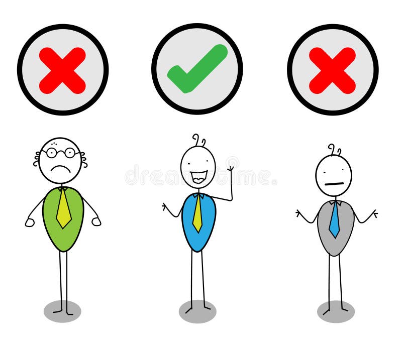 Check Mark Businessman V N X Stock Illustration - Illustration of ...