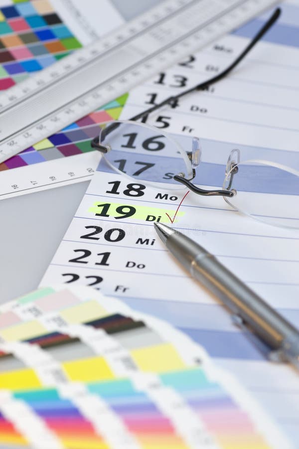 Mark on the calendar at 3 stock image. Image of marker - 30723737