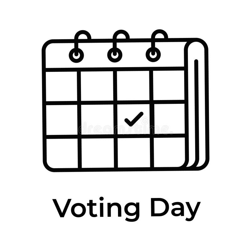 Check Mark on Calendar Showing Concept Icon of Voting Day, Election Day ...