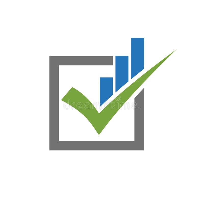 Check Mark Chart Bar Icon Vector Logo Template Stock Vector ...