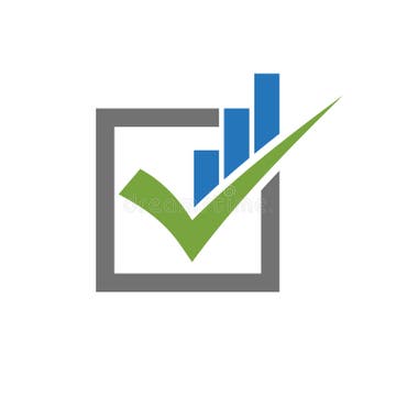 Check Mark Chart Bar Icon Vector Logo Template Stock Vector ...