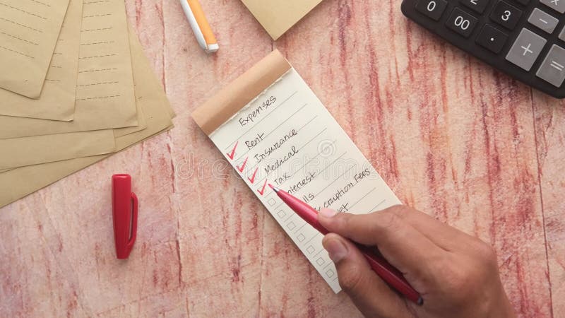 Check Mark on a Check Box on a Paper Stock Footage - Video of note ...