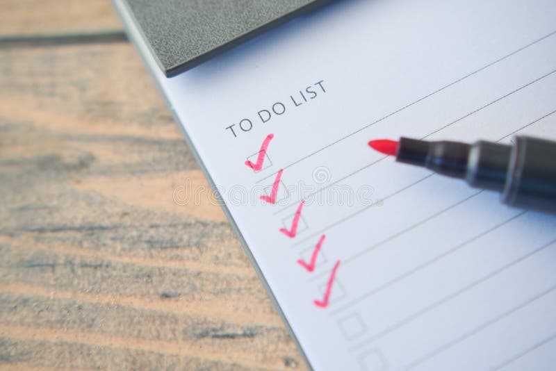 Check Mark on a Check Box on a Paper Stock Image - Image of checkbox ...