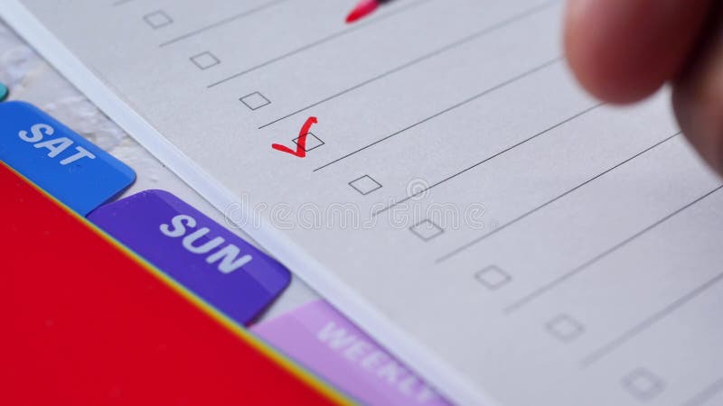Check Mark on a Check Box on a Paper Stock Footage - Video of ...