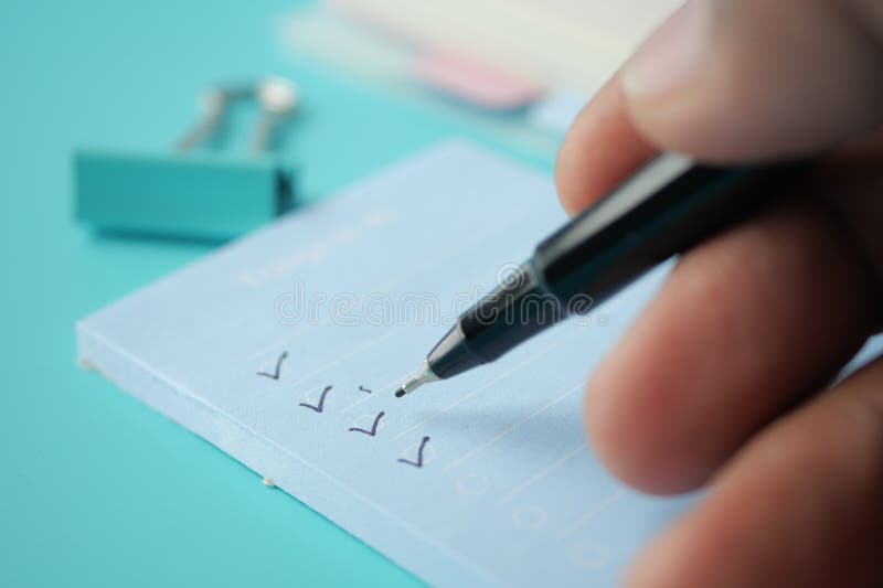 Check Mark on a Check Box on a Paper Stock Photo - Image of blank ...