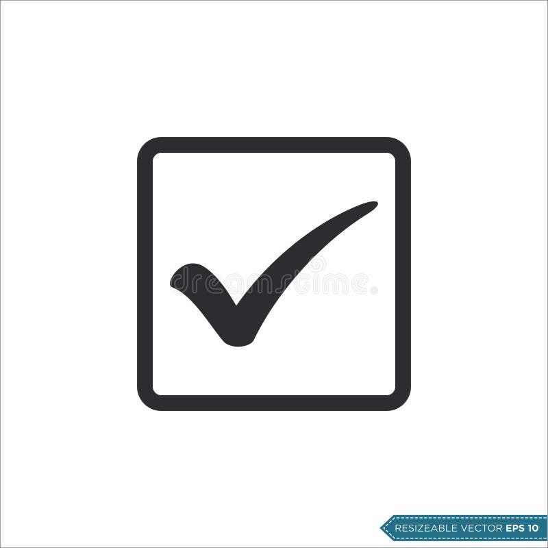 Simple Trendy Check Mark, Checklist Icon Vector Template Stock Vector ...