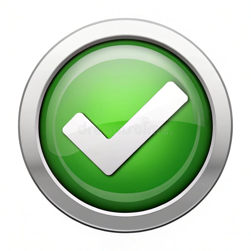 Check Mark Circle Front Side White Background Stock Illustration ...