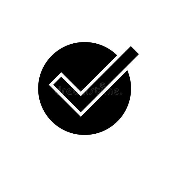 Check Mark Circle Icon Symbol Stock Vector - Illustration of circle ...