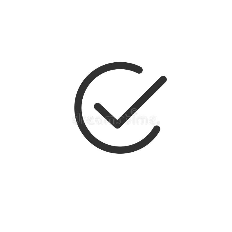 Check Mark in Circle. Vector Illustration Isolated on White Background ...