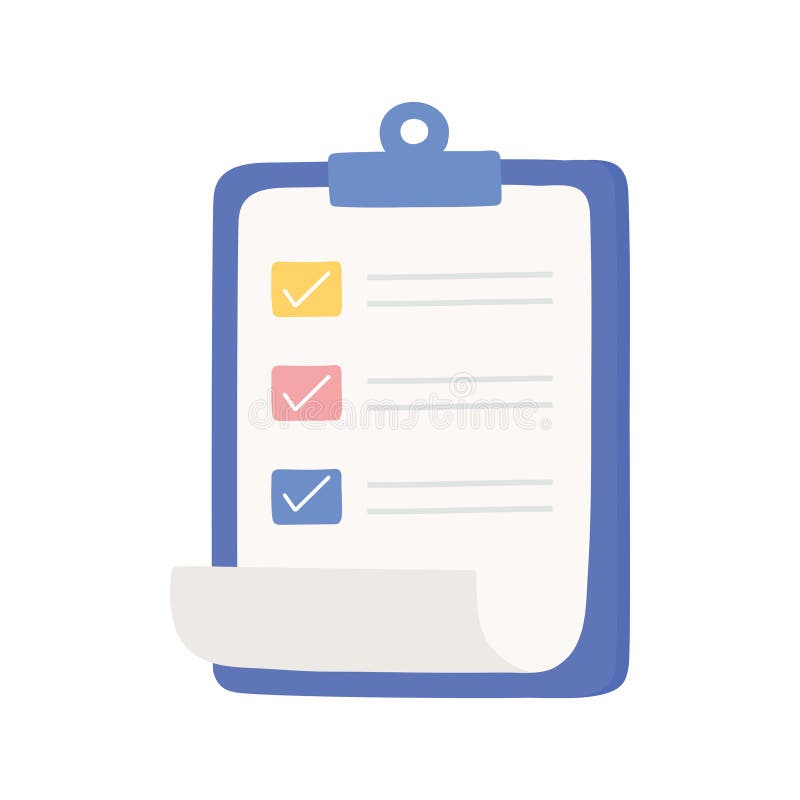 Clipboard Check Mark Delivery Icon Thick Line Stock Vector ...