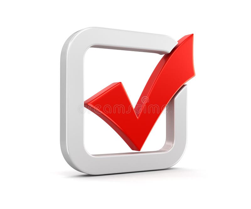 Check Mark (clipping Path Included) Stock Illustration - Illustration ...