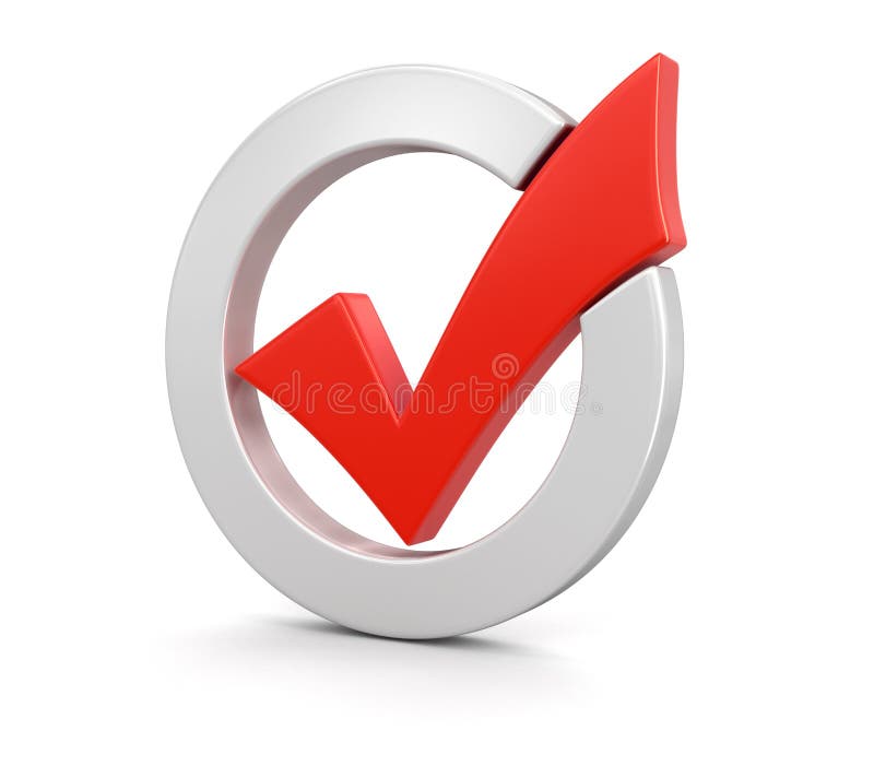 Check Mark (clipping Path Included) Stock Illustration - Illustration ...