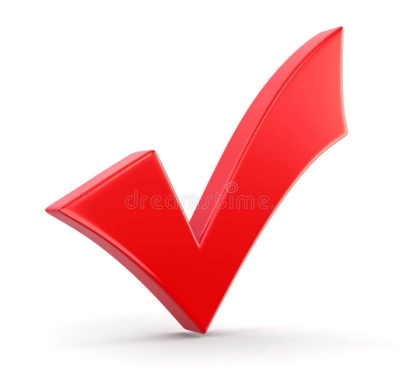 Check Mark (clipping Path Included) Stock Illustration - Illustration ...
