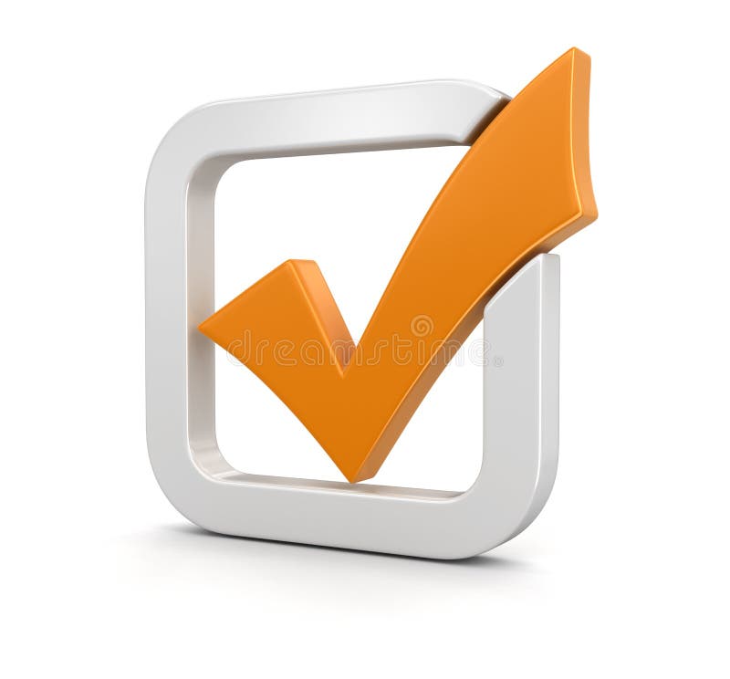 Check Mark (clipping Path Included) Stock Illustration - Illustration ...