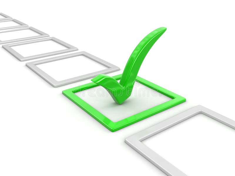 Check Mark (clipping Path Included) Stock Illustration - Illustration ...