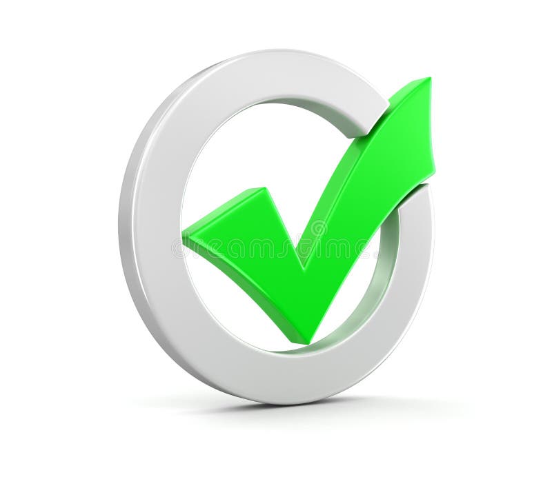 Check Mark (clipping Path Included) Stock Illustration - Illustration ...