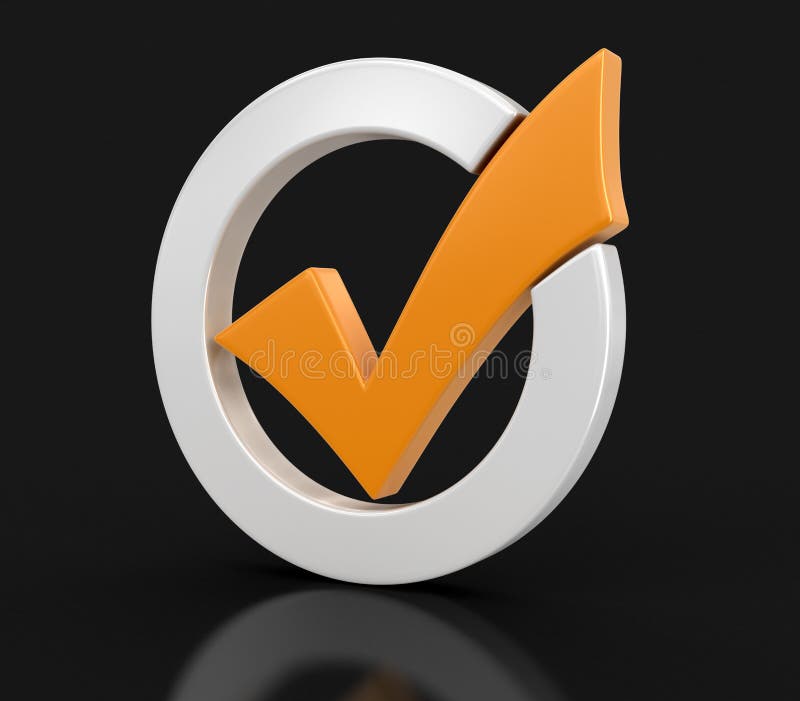 Check Mark (clipping Path Included) Stock Illustration - Illustration ...