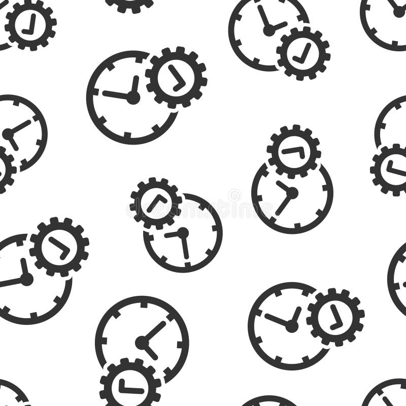 Clock Check Mark Icon in Comic Style. Timer Approval Cartoon Vector Illustration on White ...