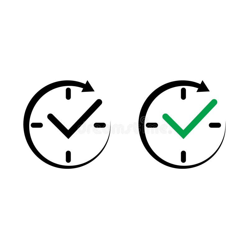 Clock Icon, Time Icon Vector Stock Illustration - Illustration of speed ...