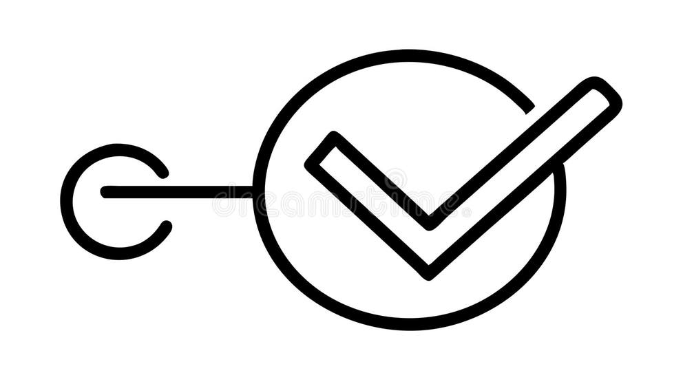 Check Mark Confirm Icon, for Approval and Successful Completion, Vector ...