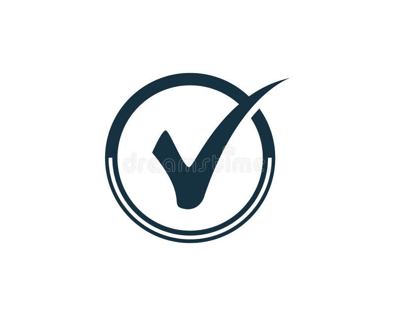 Check Mark Creative Icon Flat Template Vector Stock Illustration ...