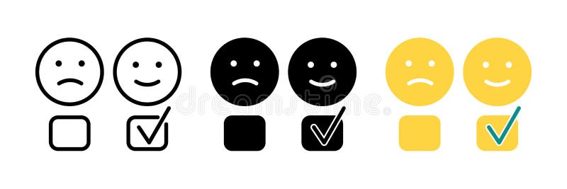 Check Mark and Cross Icon. Green and Red Good and Bad Emoticon. Eps 10 ...