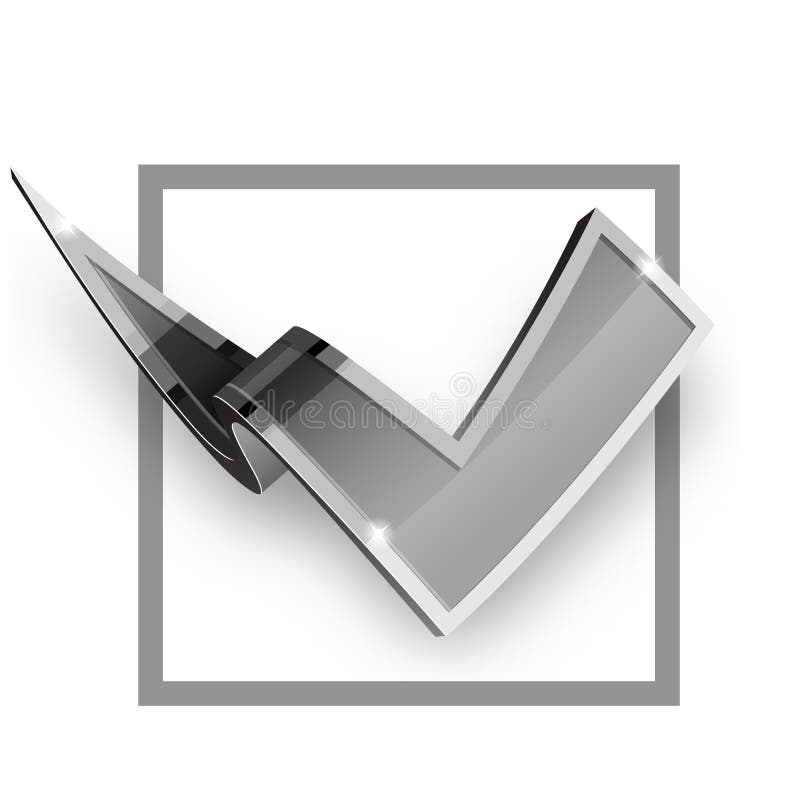 Check Mark and Cross Icon Isolated on White Background Stock Vector ...