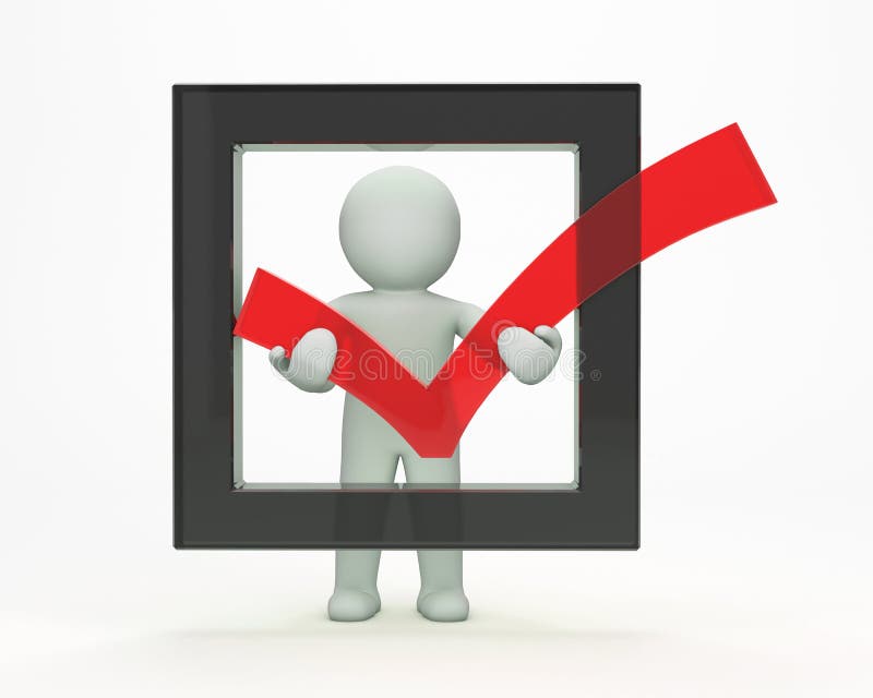 3d People Check Mark Ok Sign Stock Illustrations – 102 3d People Check ...