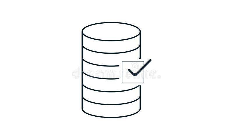 Check Mark, Database, Database Accepted Icon. Stock Vector ...