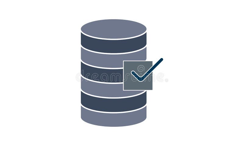Check Mark, Database, Database Accepted Icon Stock Illustration - Illustration of line, internet ...