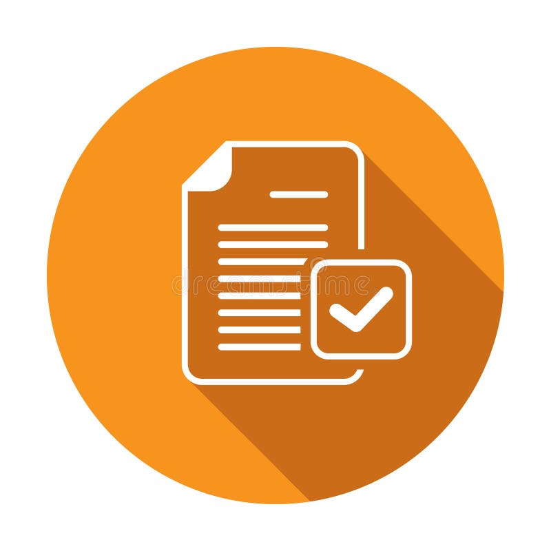 Check Mark Document File Page Verified Icon. Vector Icon Stock ...