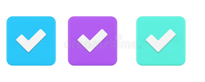 Check Mark Done Accept Square Button Positive Solution Correct ...