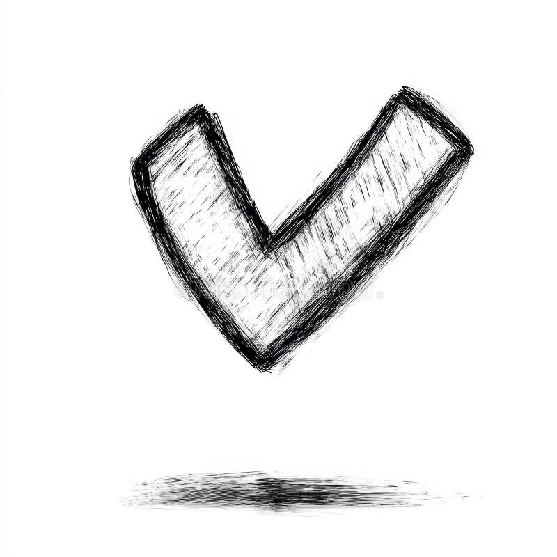 Check Mark Doodle Icon, Vector Illustration Eps 10. Stock Illustration ...