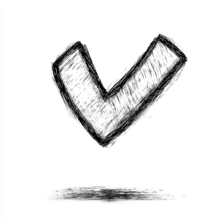 Check Mark Doodle Icon, Vector Illustration Eps 10. Stock Illustration ...