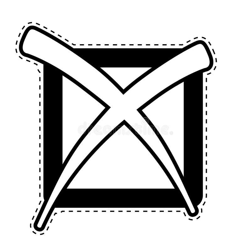 Check mark dotted sticker stock vector. Illustration of mark - 145163401