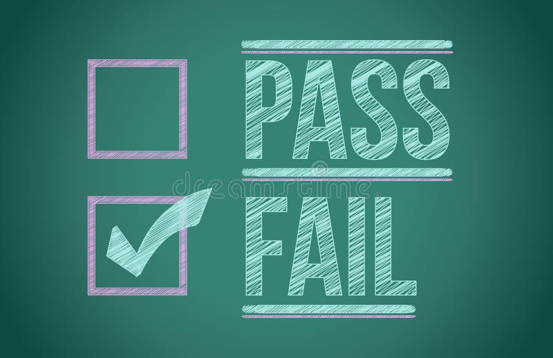 Pass Vs Fail Words Toggle Switch Grade Score Test Exam Stock ...
