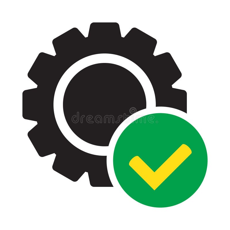 Cog Check Mark Icon Stock Illustrations – 938 Cog Check Mark Icon Stock ...