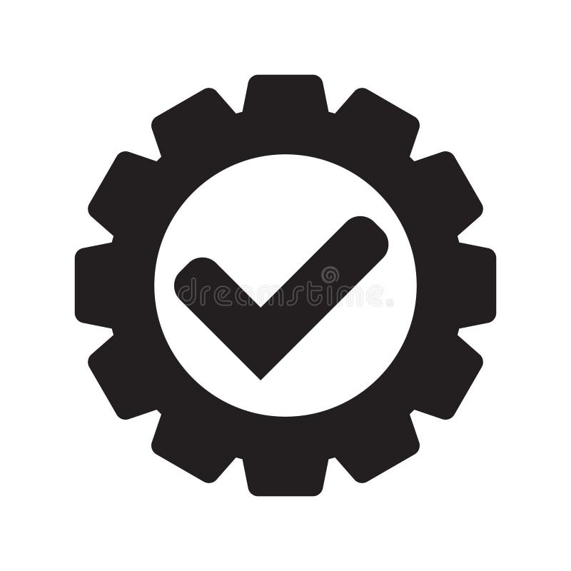 Cog Check Mark Icon Stock Illustrations – 938 Cog Check Mark Icon Stock ...