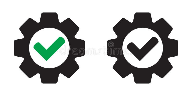 Cog Check Mark Icon Stock Illustrations – 938 Cog Check Mark Icon Stock ...