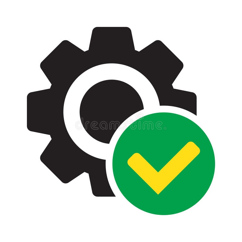 Cog Check Mark Icon Stock Illustrations – 938 Cog Check Mark Icon Stock ...