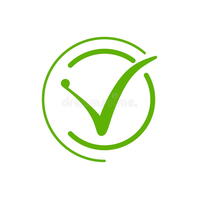 Check Mark Green. Approving Action and Choosing Right Solution Stock ...