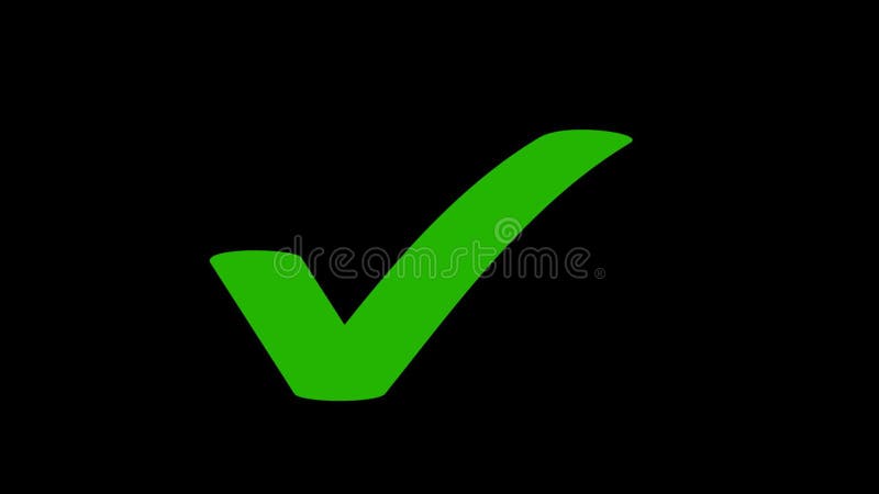 Check Mark in Green and Cross in Red Animation with Transparent ...