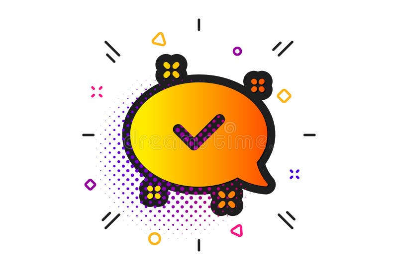 Check Mark Icon. Approved Sign. Speech Bubble Chat. Vector Stock Vector ...