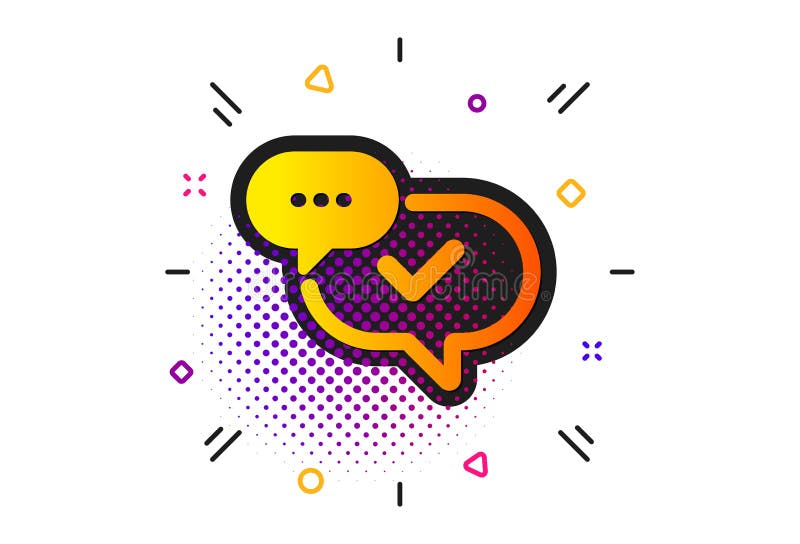 Check Mark Icon. Approved Sign. Speech Bubble Chat. Vector Stock Vector ...