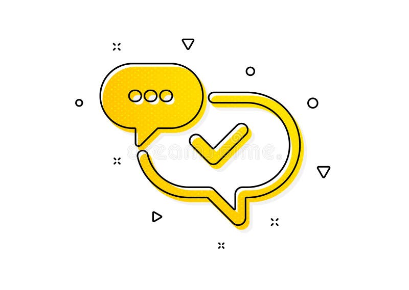 Check Mark Icon. Approved Sign. Speech Bubble Chat. Vector Stock Vector ...