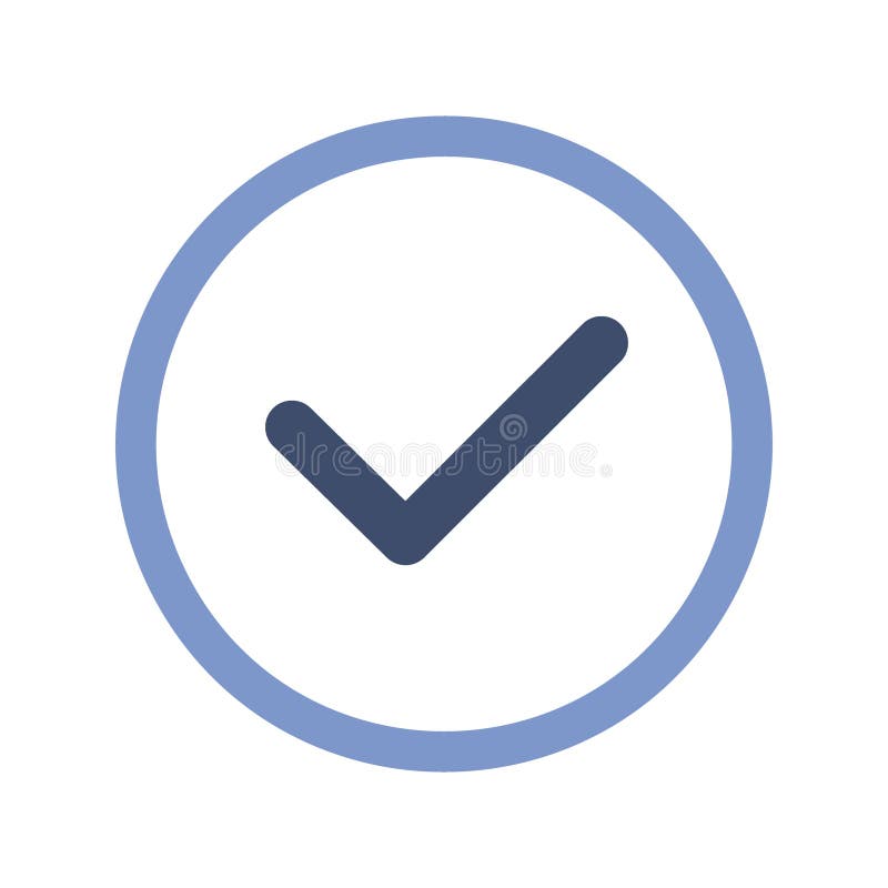 Check Mark Icon. Blue Check Mark Inside a Circle Stock Vector ...