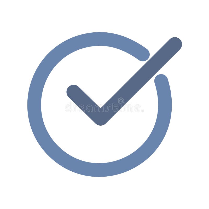 Check Mark Icon. Blue Check Mark Inside a Circle Stock Vector ...